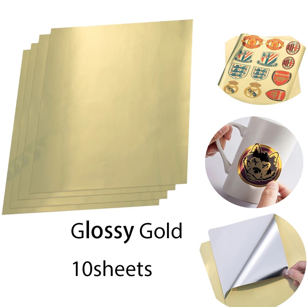 10 Sheets 100% Transparent Vinyl Sticker Paper Matte A4 Label Sticker ...