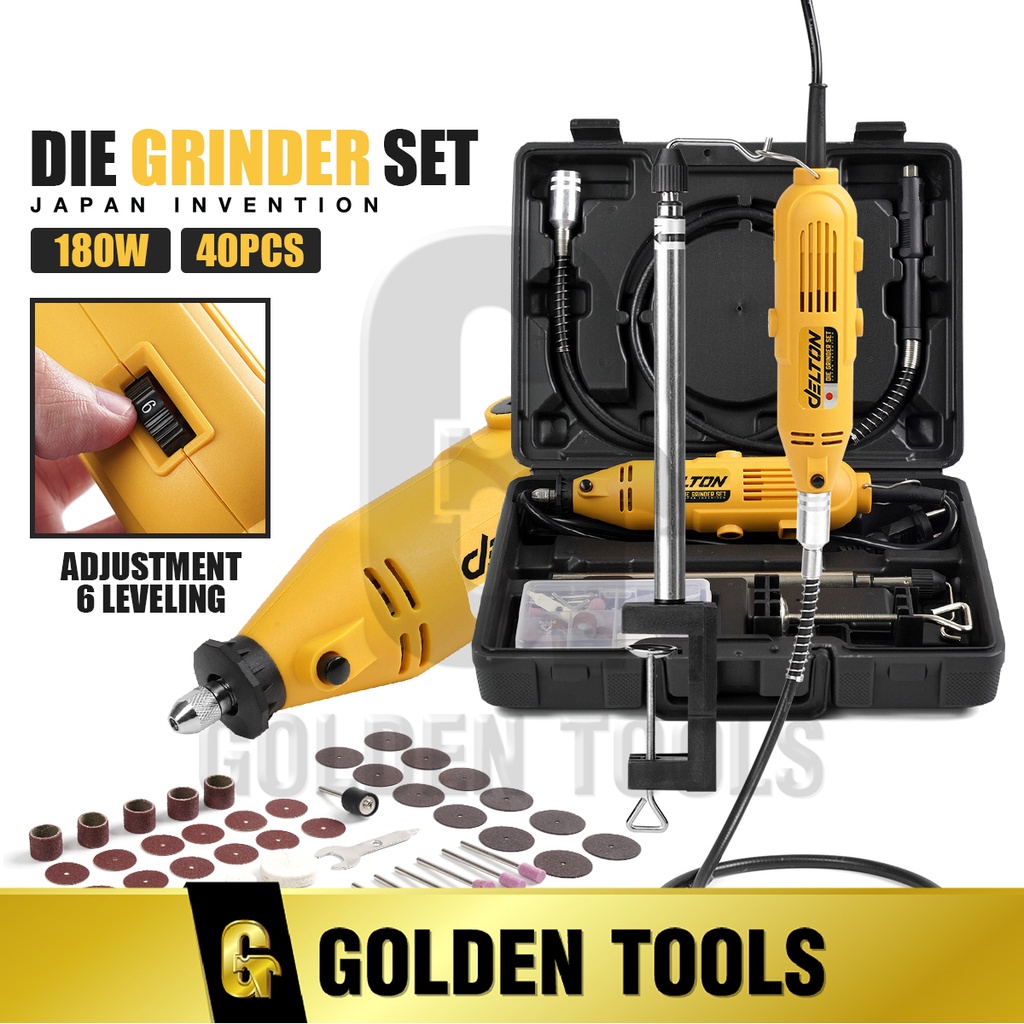 DELTON เครื่องเจียรสายอ่อน 180 วัตต์ มินิ แกะสลัก Mini Grinder Set ...
