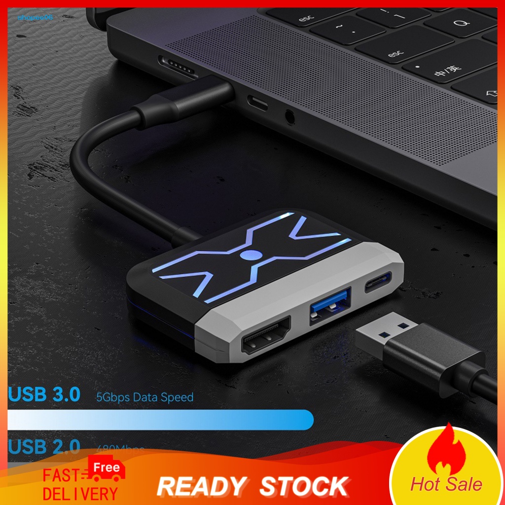 Setn 3-in-1 แท่นชาร์จ Type-c ความเร็วสูง สําหรับ Macbook และ Windows Laptops Plug and Play 4k ...