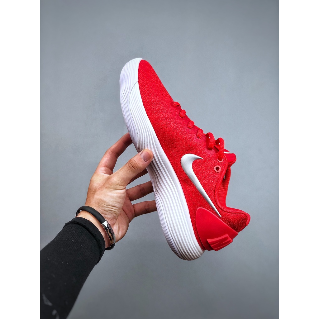 Nike Hyperdunk 2017 Low cut Actual Combat บาสเก็ตบอลผ้าใบลำลองสำหรับผู้ชายสีแดง รองเท้า free ...