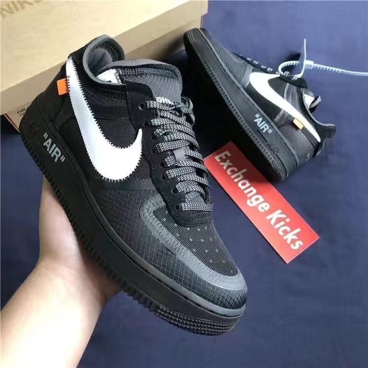 NIKE Air Force 1 AF1OW รองเท้ากีฬาลำลองสำหรับบุรุษและสตรีสีเขียวเรือง ...