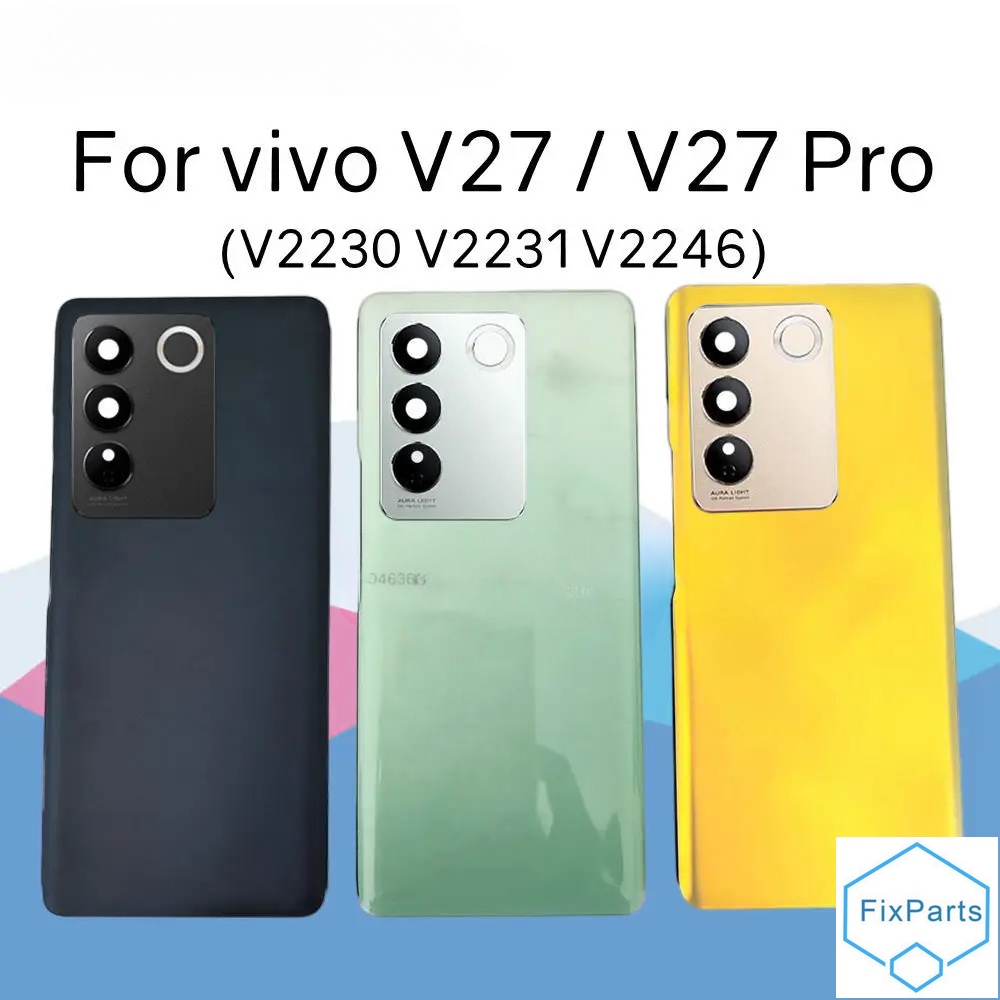 ฝาครอบแบตเตอรี่กระจกด้านหลัง พร้อมสติกเกอร์กาว แบบเปลี่ยน สําหรับ vivo ...