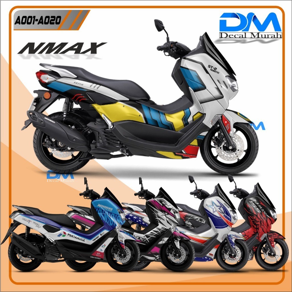 สติ๊กเกอร์ NMAX FULL BODY DECAL NMAX DECAL motif A001-A020 DECAL NMAX 2020 2021 2022 ใหม่ - FULL ...