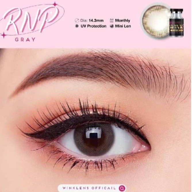 คอนแทคเลนส์ 🌈 Rnp 🌈 Chestnut/Gray (Wink) ขนาดมินิ 💖 | Shopee Thailand