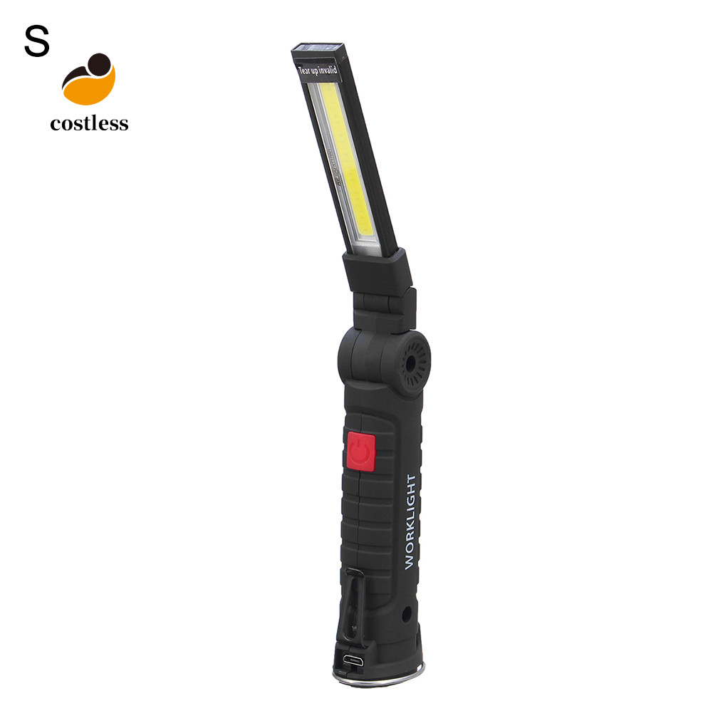 COL COB + LED ชาร์จไฟฉาย ic โคมไฟตรวจสอบแบบยืดหยุ่นไร้สาย Worklight ...