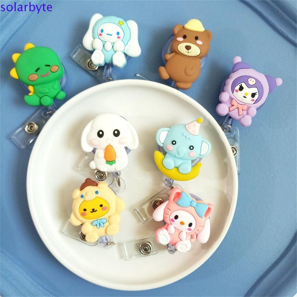 Solarbyte พยาบาลป้าย Reel, Cinnamoroll Kuromi Retractable Badge Holder, ID Card ผู้ถือป้าย ID ...