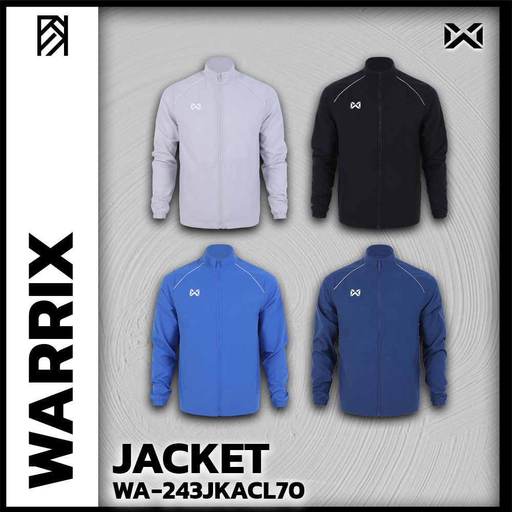 เสื้อ WARRIX เสื้อแจ็คเก็ตแขนยาวผ้าวูเว่น รหัส WA-243JKACL70 ACTIVE แท้ 100% | Shopee Thailand