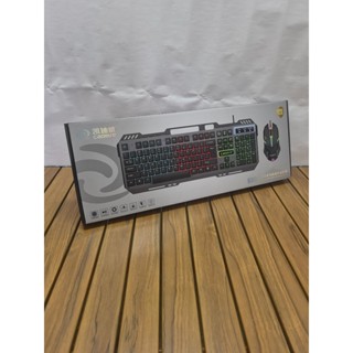 🔥 แถมสติ้กเกอร์อักษรไทย 🔥 ชุดคีย์บอร์ด และเมาส์ ไฟสีรุ้ง Cadeve รุ่น ...