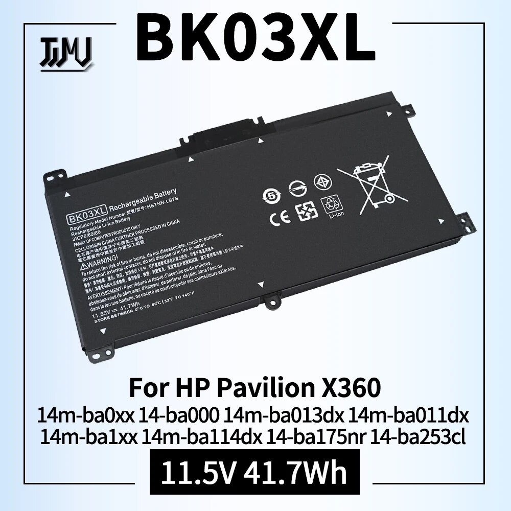BK03XL 916811-855 916812-855 แบตเตอรี่ for HP Pavilion X360 Convertible ...