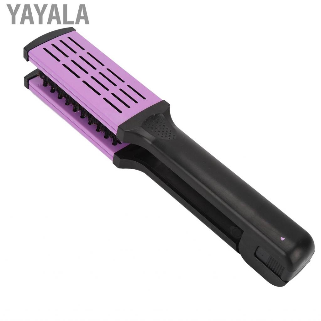 Yayala Double Brush Comb Prevent Static Clamp Hair Straightener With ...
