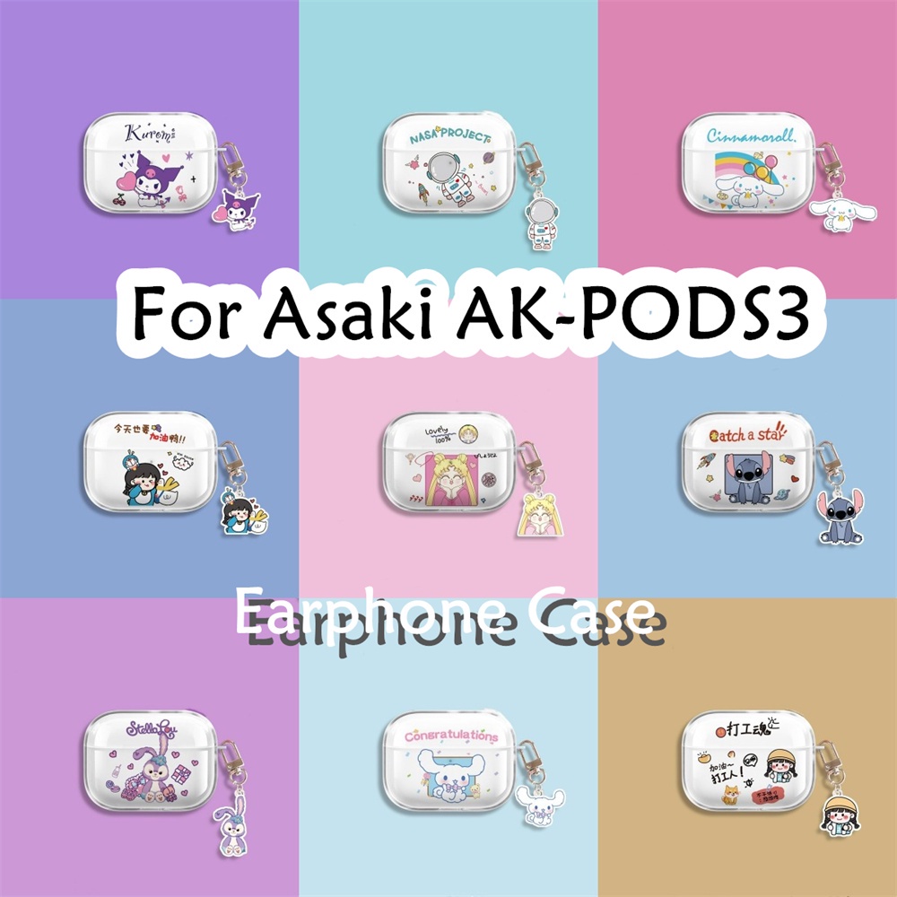 【innovation】นําไปใช้กับ Asaki AK-PODS3 เคส Case เคสหูฟัง รูปแบบ kulomi โปร่งใส ซิลิโคนนุ่ม เคส ...
