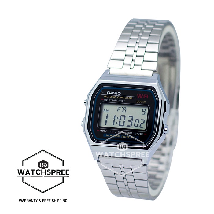 Casio Standard Digital Silver Stainless Steel Band Watch A159W-N1 | Shopee Thailand
