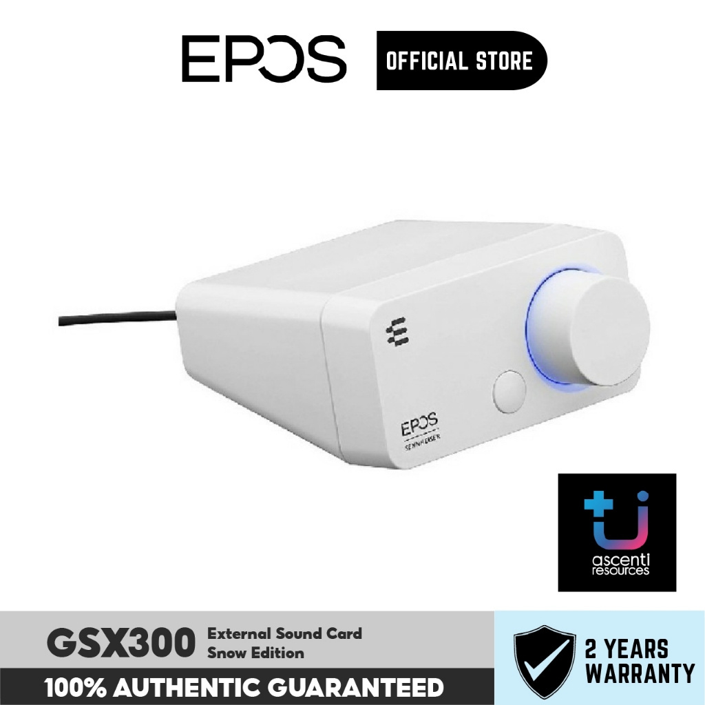 EPOS l Sennheiser GSX 300 External Sound Card Snow Edition (GSX300-WH ...