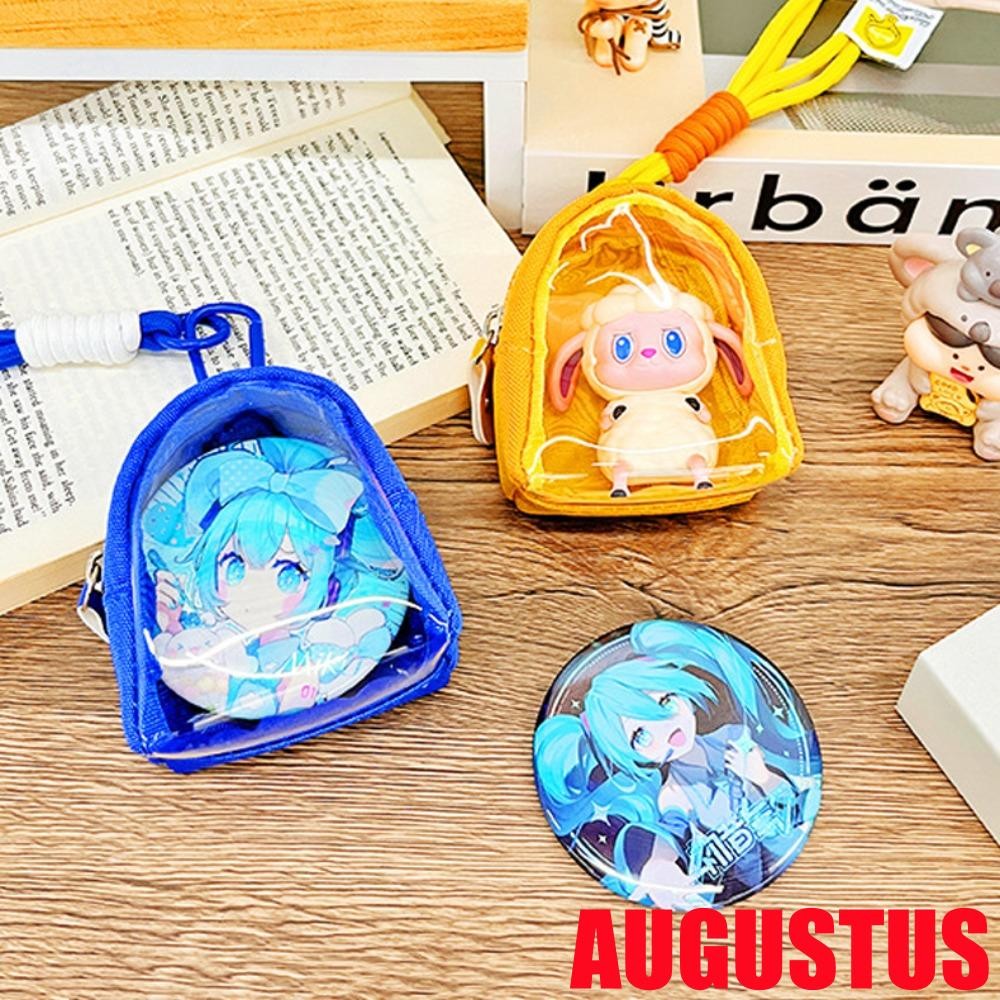 Augustus Labubu กระเป๋าตุ๊กตากลางแจ้ง,พร้อมพวงกุญแจ Hatsune Miku Labubu ...