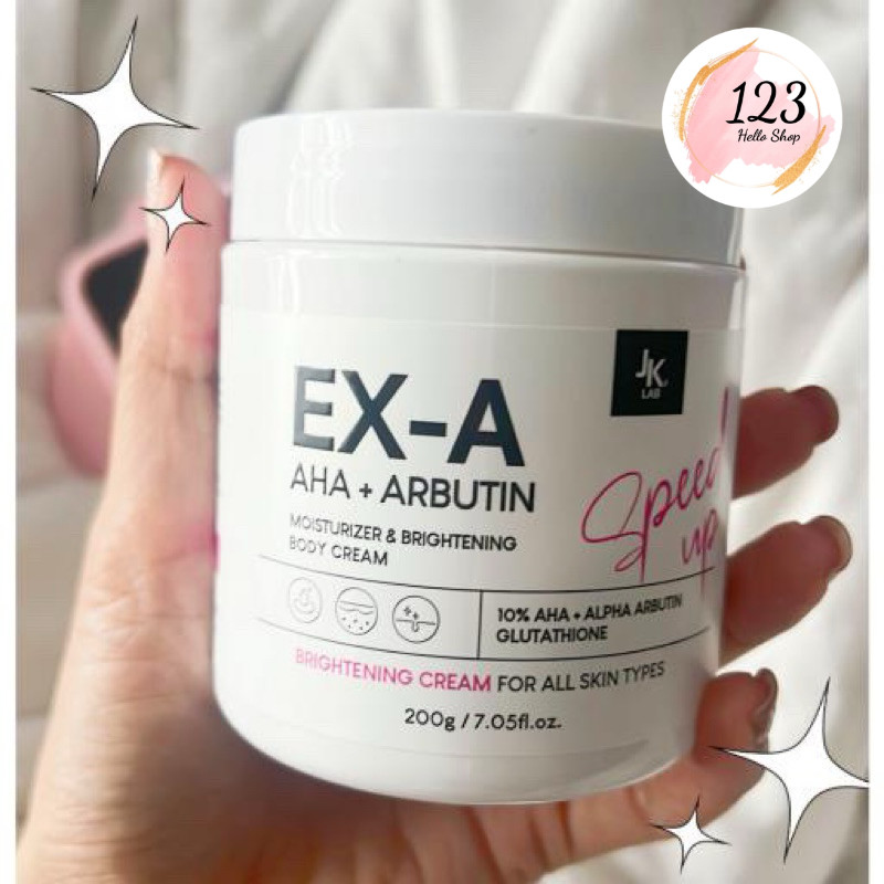 JkxLab Ex-a Aha Arbutin Body Cream เจเค เอ็กซ์แลป เอ็กซ์ เอ บอดี้ ครีม 200 กรัม | Shopee Thailand