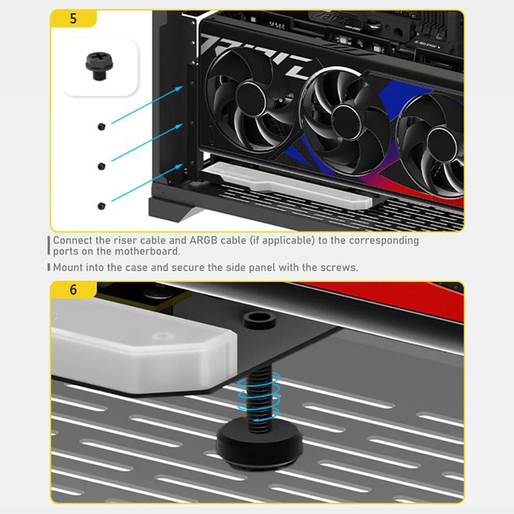 ขายึด GPU แนวตั้ง 90 องศามุมขวา GPU Mount ขายึดการ์ดกราฟิก [Ciflying.th ...