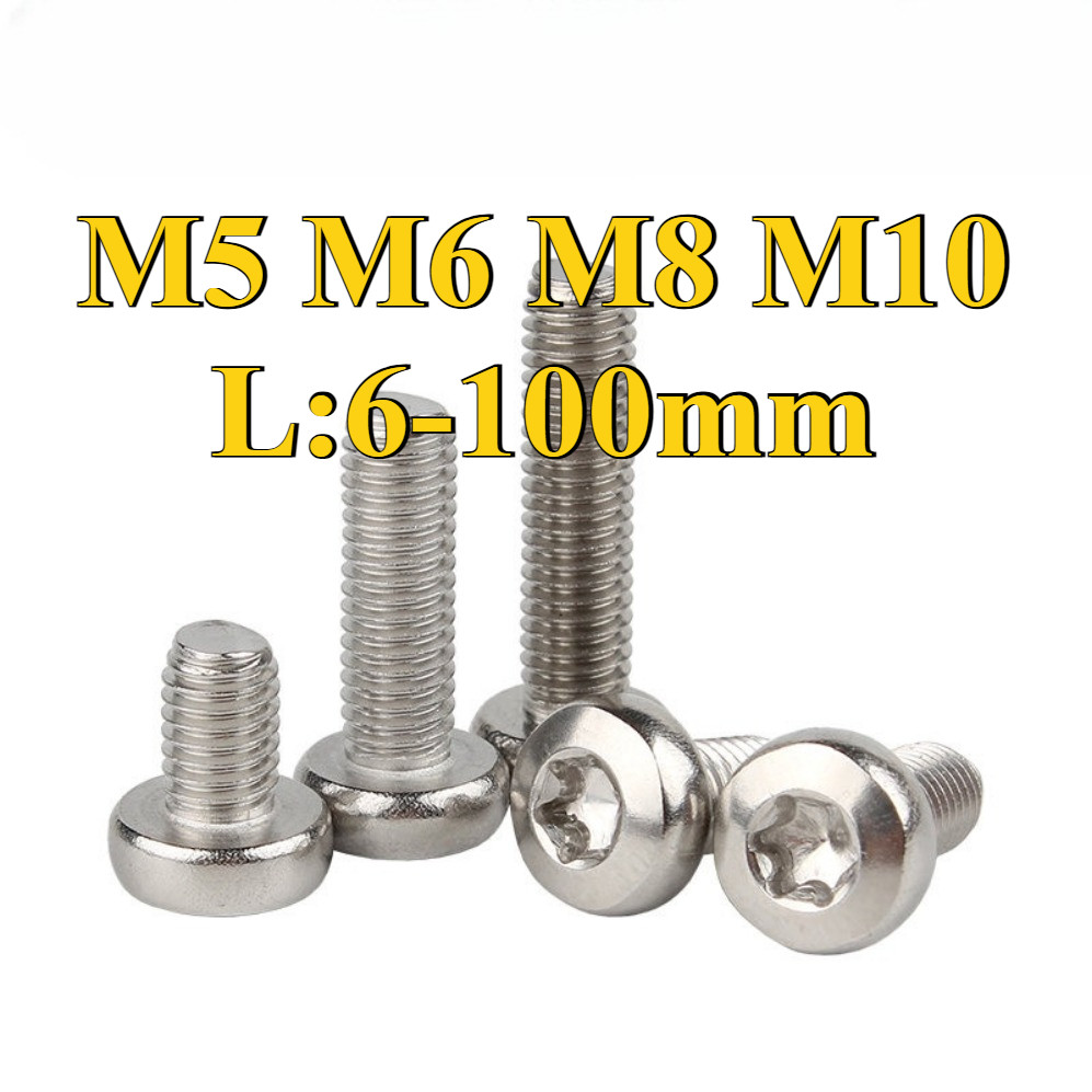 น็อต สกรู หัวจมกลม ดาว ท็อกซ์ แกนเดือย สแตนเลส 304 เกลียวมิล / Button ...