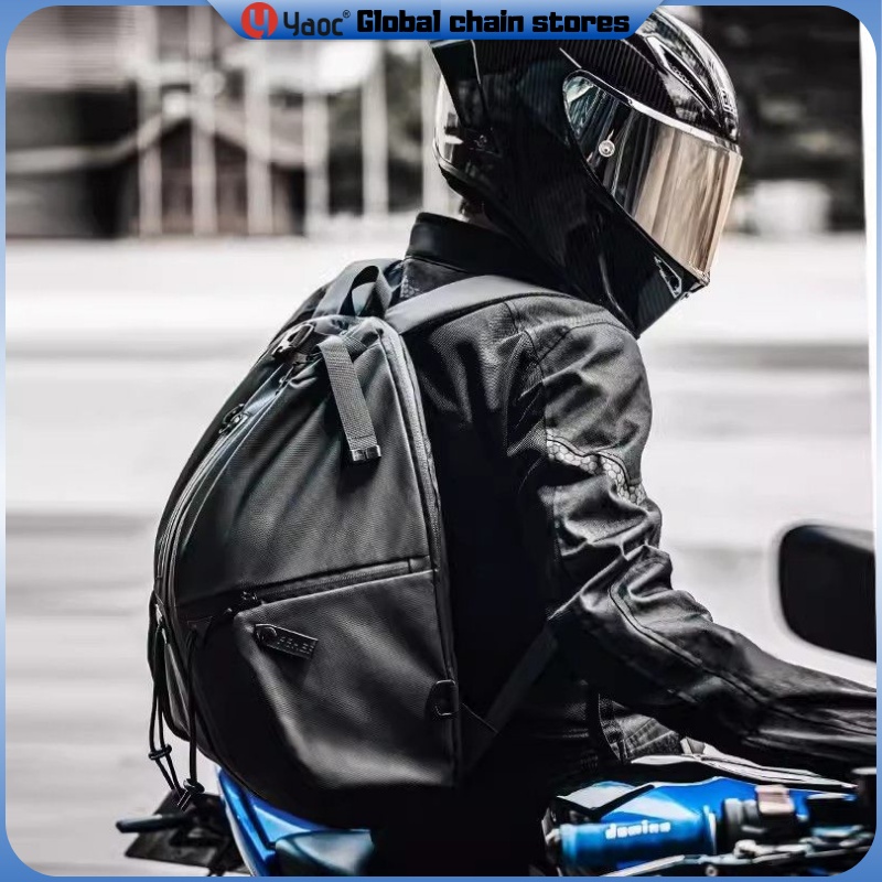 Yyaoc®Knight riding backpack (safety helmet can be installed ...