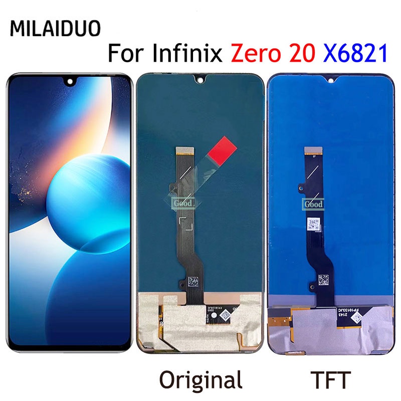 ของแท้ หน้าจอสัมผัสดิจิทัล LCD Amoled TFT สําหรับ Infinix Zero 20 X6821 ...