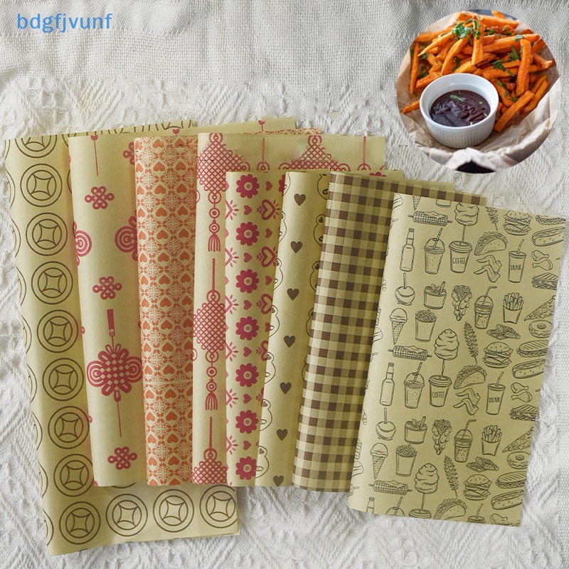 Bdgf กระดาษห่ออาหาร แซนวิช เบอร์เกอร์ เฟรนช์ฟรายส์ 50 ชิ้น | Shopee ...