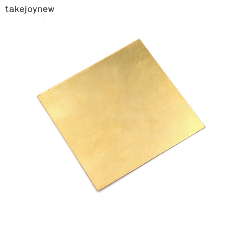 [takejoynew] แผ่นฟอยล์โลหะทองเหลือง แบบบาง หนา 0.5 มม. 0.8 มม. 1 มม. 2 มม. 100X100 มม. DIY KLB ...