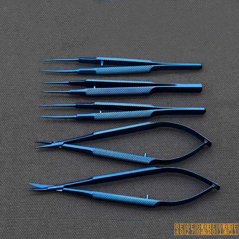 Titanium Microsurgical Truments Microsurgery Truments Kit Scissors Needle Holder Forceps 14Cm ...