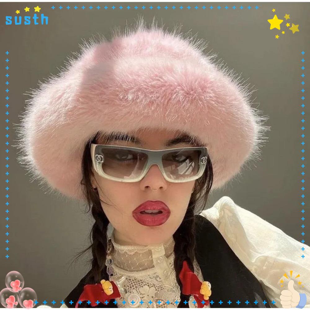 Susth หมวกขนปุยเทียม ป้องกันหู ให้ความอบอุ่น เหมาะกับชาวประมงกลางแจ้ง ...