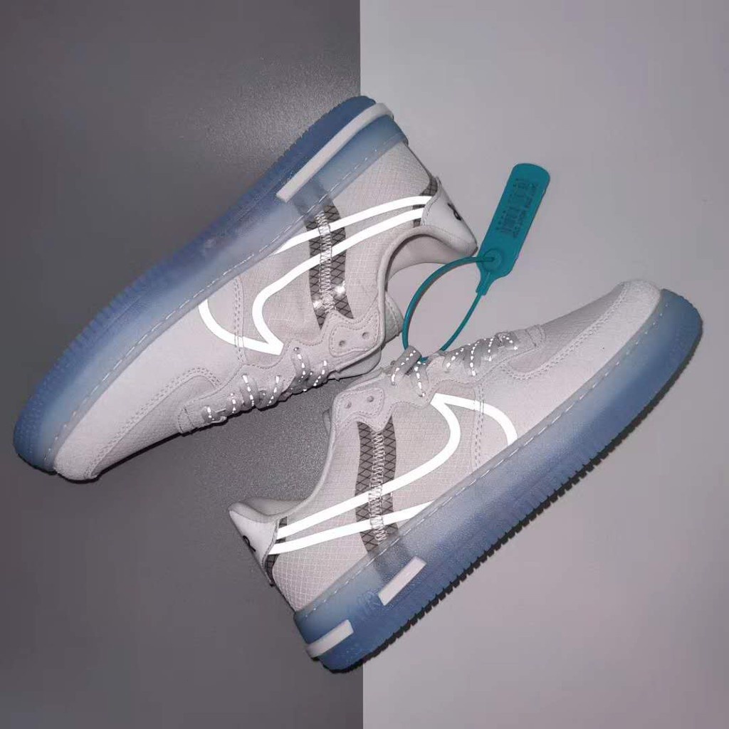【In Stock】 Ready to ship Nike Air 1 React QS AF1 Bone White Ice Blue 3M ...