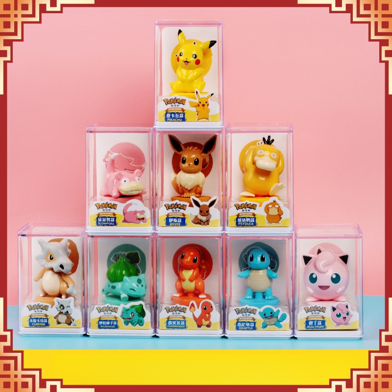 ใหม่ ของเล่นตุ๊กตาโปเกม่อน Pikachu Blind Box Squirtle Fantastic Full ...