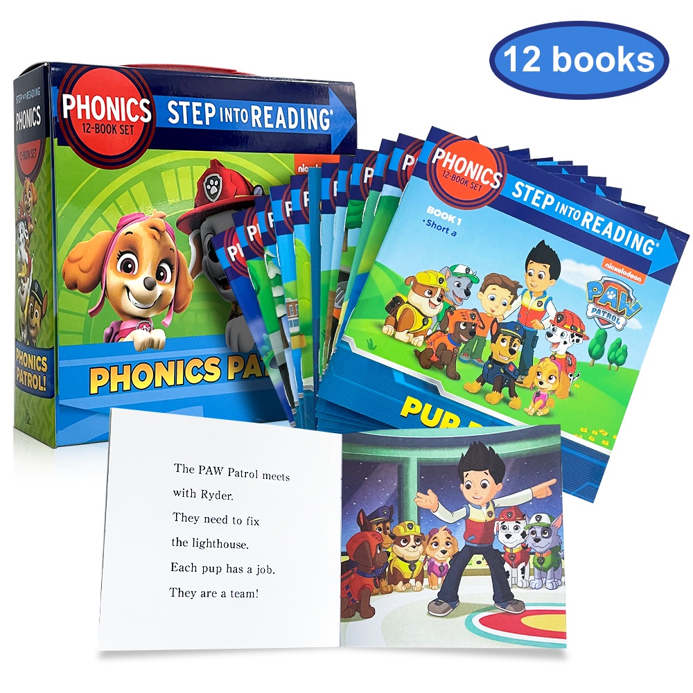12 Books Set Paw Patrol Phonics Box Set (PAW Patrol) Educational ...