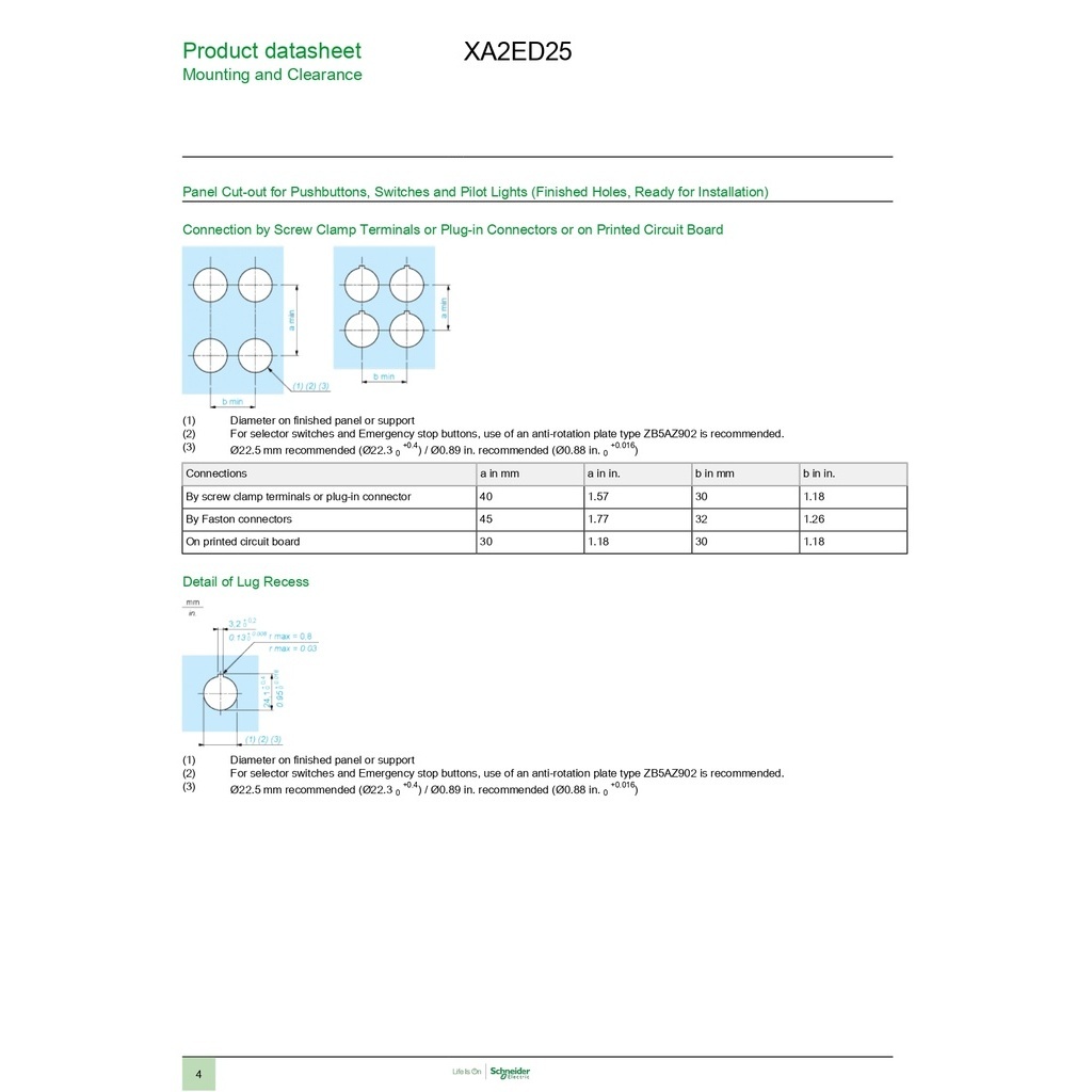 Schneider Electric - Selector switch, ขนาด 22 mm, 2 ตำแหน่ง, แบบค้าง ...