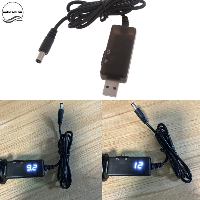 Ooh เอาต์พุตคู่ 9V 12V USB Step-up Cable Conbreter Line สําหรับ WiFi ...