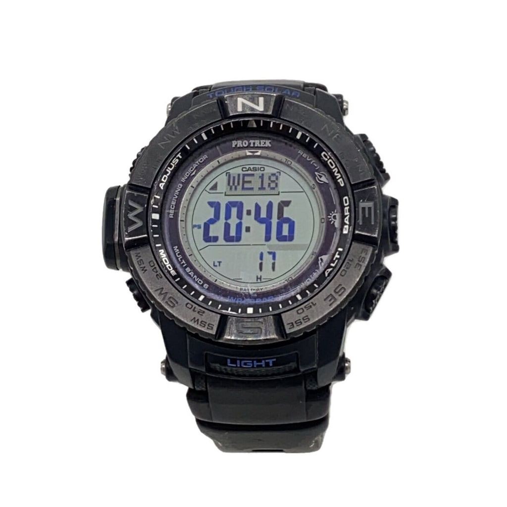 CASIO Men's Watch Solar PROTREK Digital Rubber BLK Direct from Japan ...