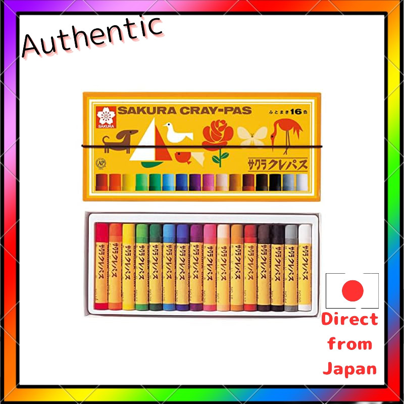 Sakura Craypas Crayons 16 สีพร้อมแถบยาง Lp16R 19.8 ซม. 9 ซม. | Shopee ...
