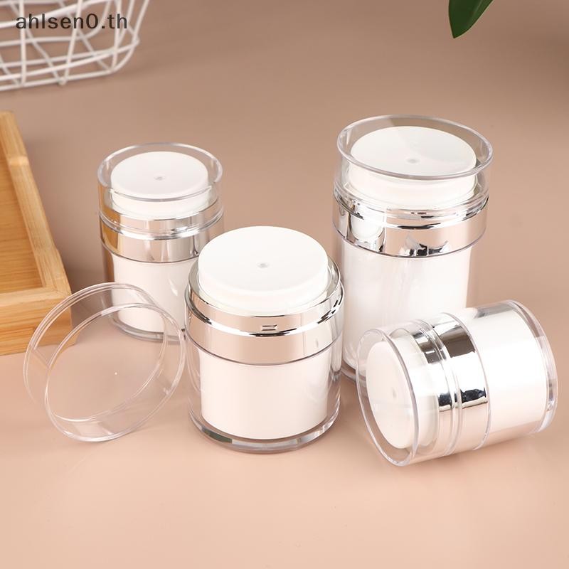 Ahlsen0 Airless ขวดปั๊มเปล่ารีฟิลครีมเจลโลชั่น Dispenser Travel Leak Proof คอนเทนเนอร์ ...