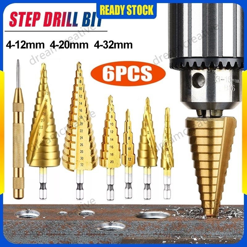 ชุดดอกสว่านเจดีย์ 4241 ดอกสเต็ป เจาะขยาย คว้านรู ขนาด 4-32 มม ดอกเจดีย์ HSS Step Drill | Shopee ...