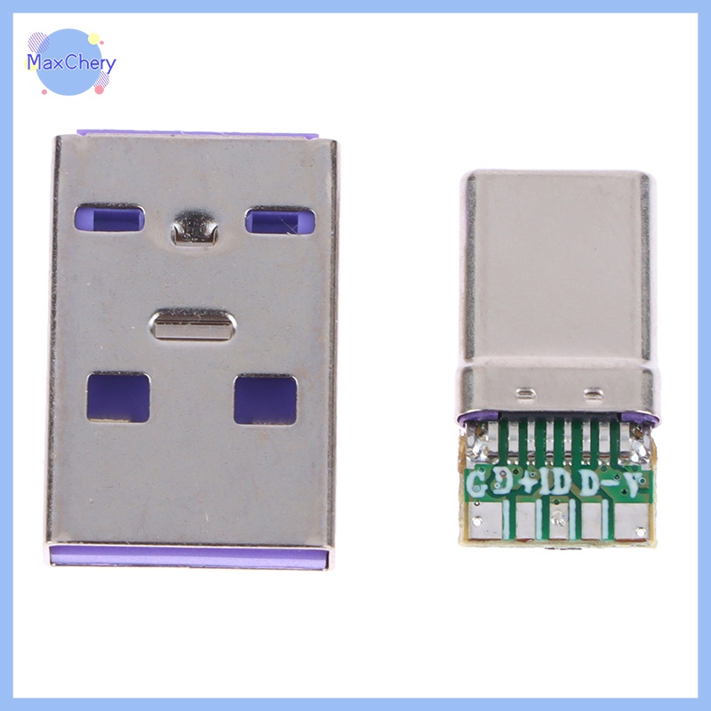 Mchy> ชุดอุปกรณ์ชาร์จข้อมูล OTG Type-C USB 65W 6.5A ตัวผู้ 1 ชุด พร้อม 5Pin PCB Type A ตัวผู้ 6 ...