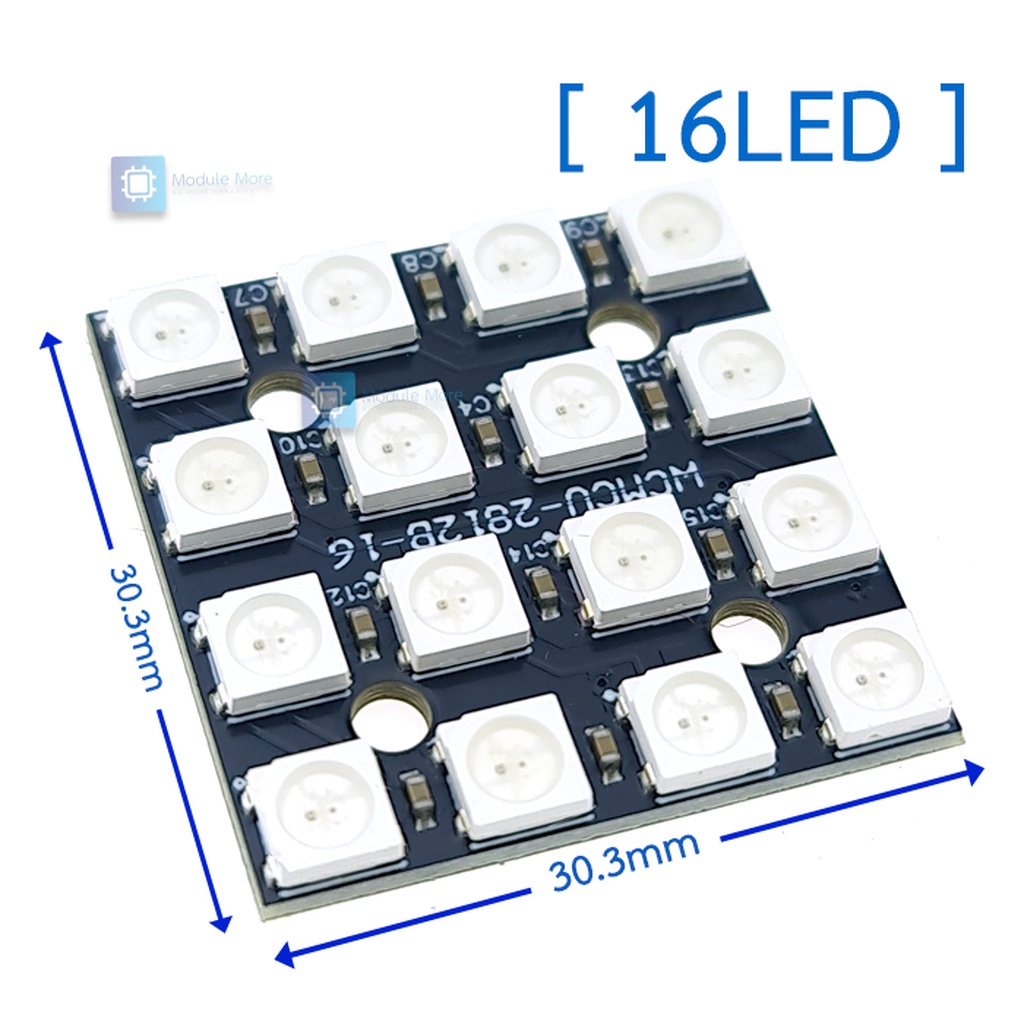 แผงไฟ NeoPixel Matrix 5V WS2812 5050 RGB LED built-in full-color drive ...