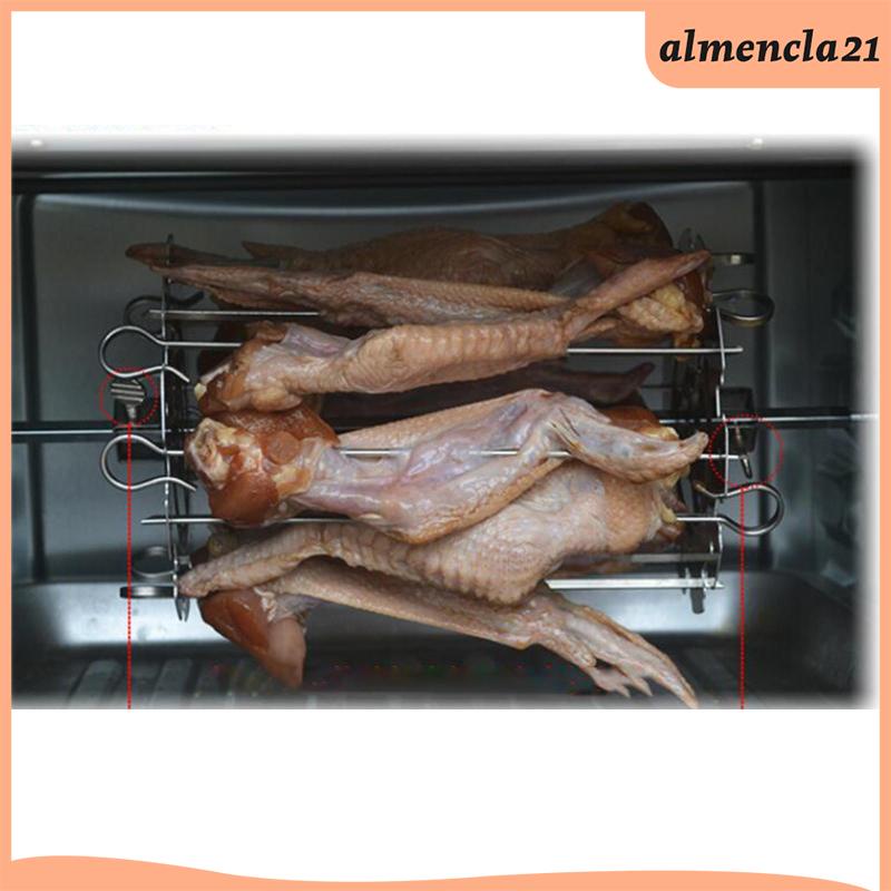 [Almencla] Rotisserie Skewer Cage Rotisserie Kabob Rod ไม้เสียบ สเตนเลส ...