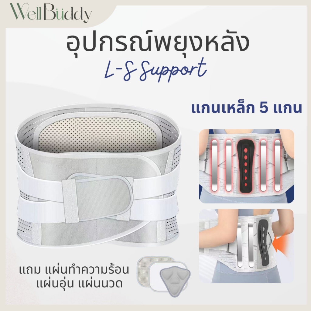 WellBuddy - อุปกรณ์พยุงหลัง เข็มขัดพยุงหลัง (LS Support) | Shopee Thailand