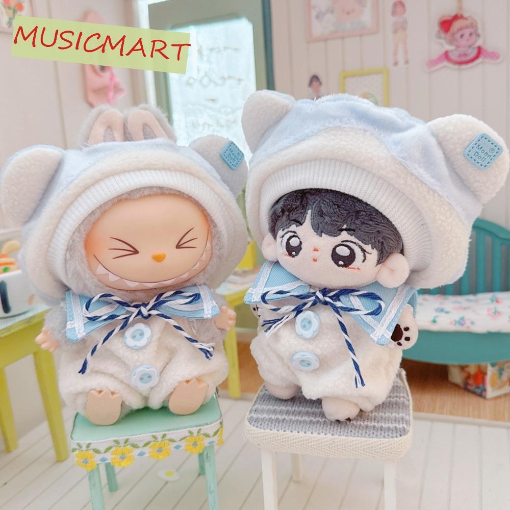 Musicmart นั่ง Labubu ตุ๊กตาเสื้อผ้า, Navy Jumpsuit Suit Labubu Time ...
