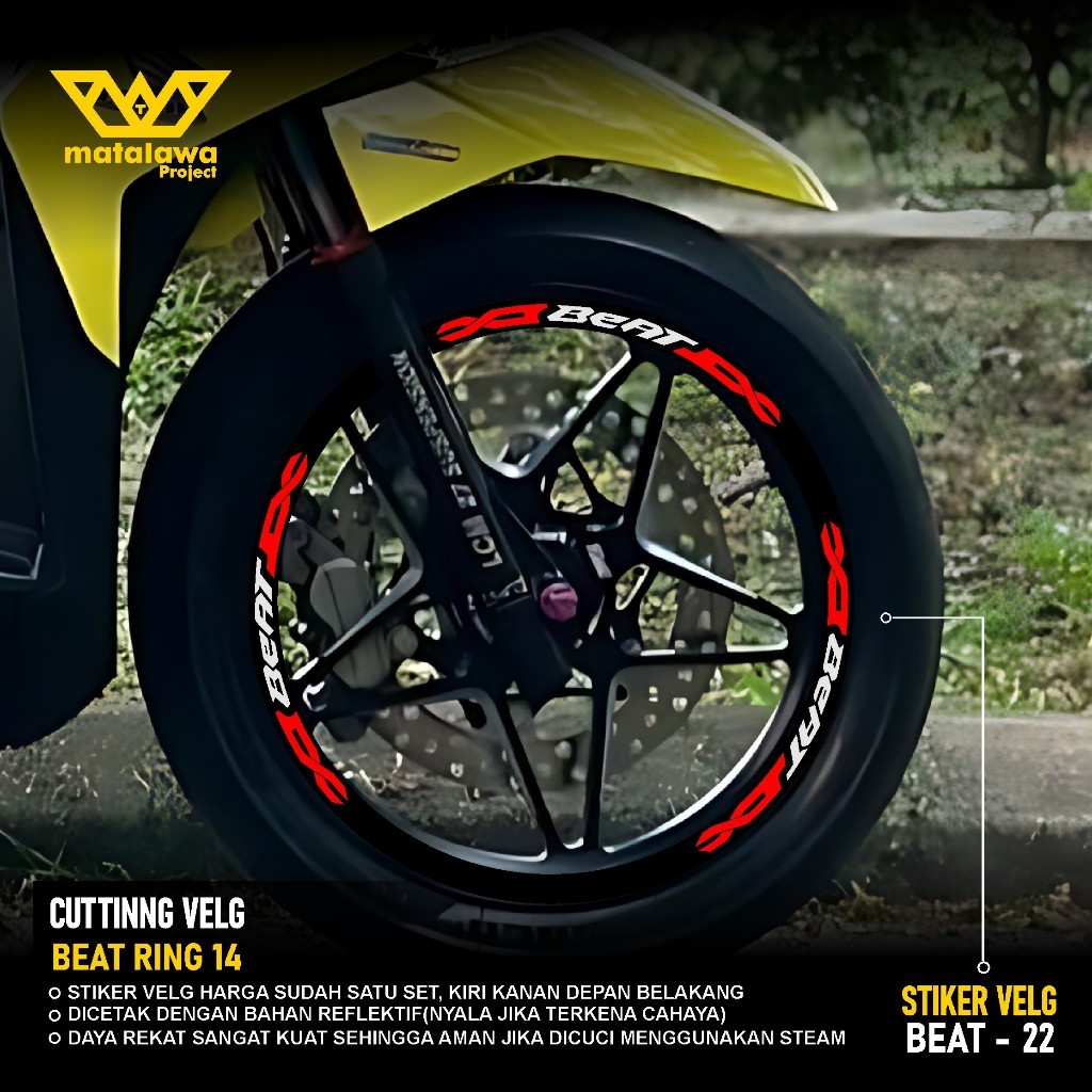Honda BEAT FI OLD ESP DELUX RING 14 สติ๊กเกอร์มอเตอร์ VELK 22 | Shopee ...
