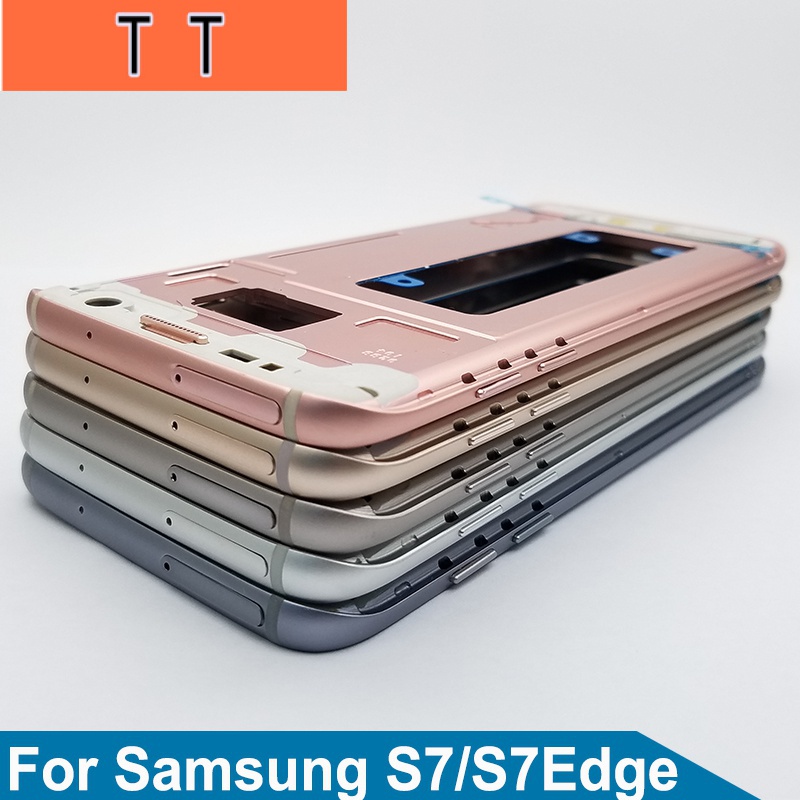 กรอบกรอบกลาง พร้อมช่องใส่ซิม แบบเปลี่ยน สําหรับ Samsung Galaxy S7 G930 S7 Edge G935 S7edge ...