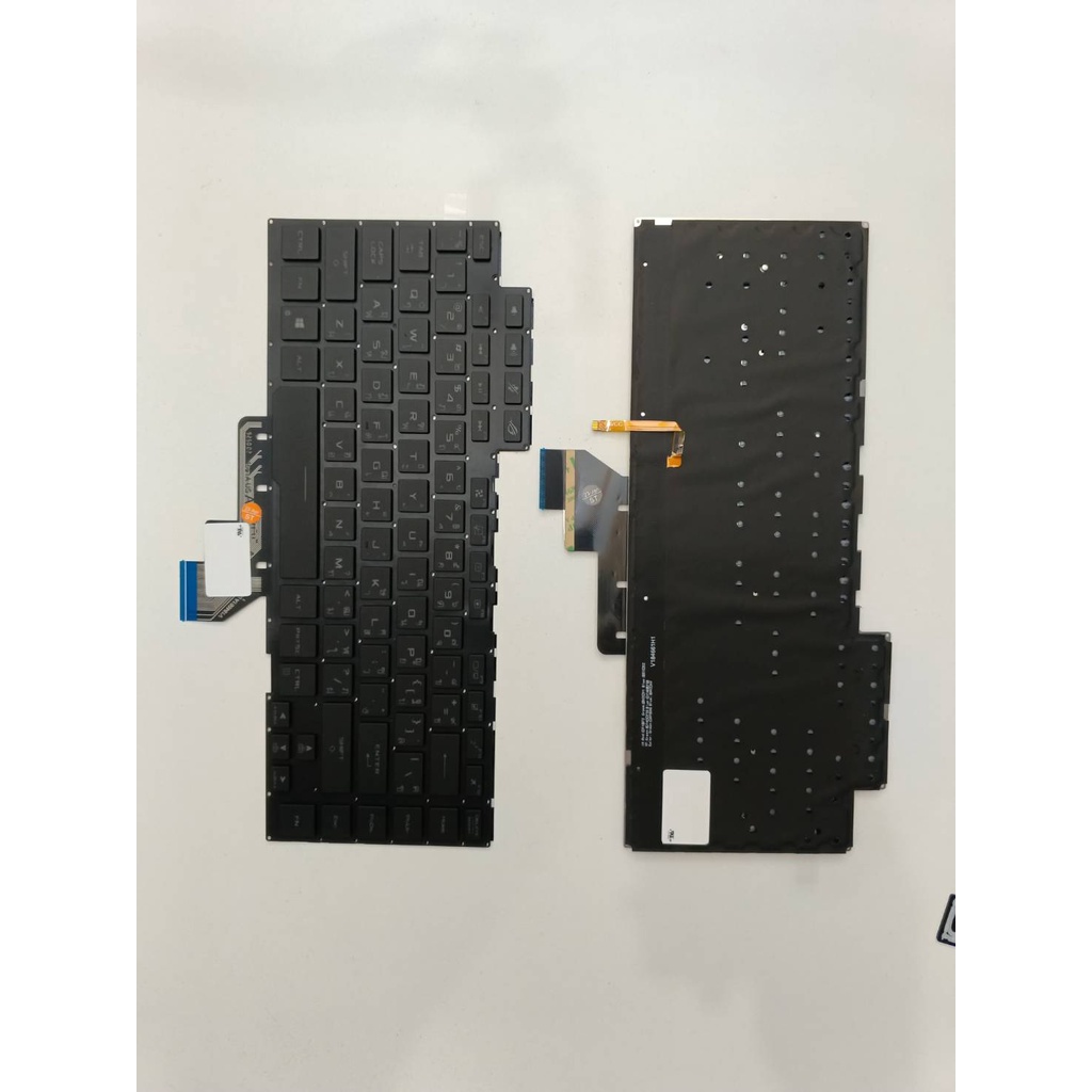 แป้นพิมพ์ คีย์บอร์ดโน๊ตบุ๊ค ASUS ROG GU502 Laptop Keyboard มีไฟ สีดำ ...