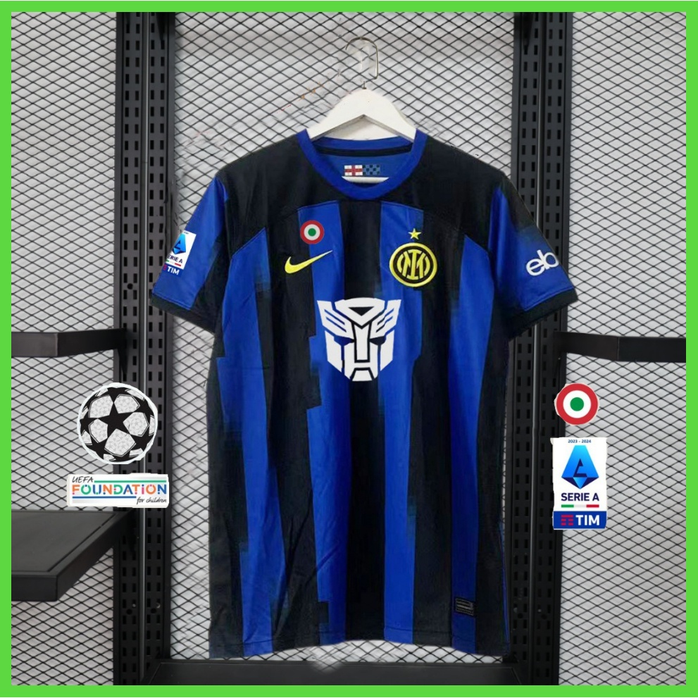 เสื้อกีฬาแขนสั้น ลายทีมชาติฟุตบอล Inter Milan x Transformers 23 24 ชุด ...