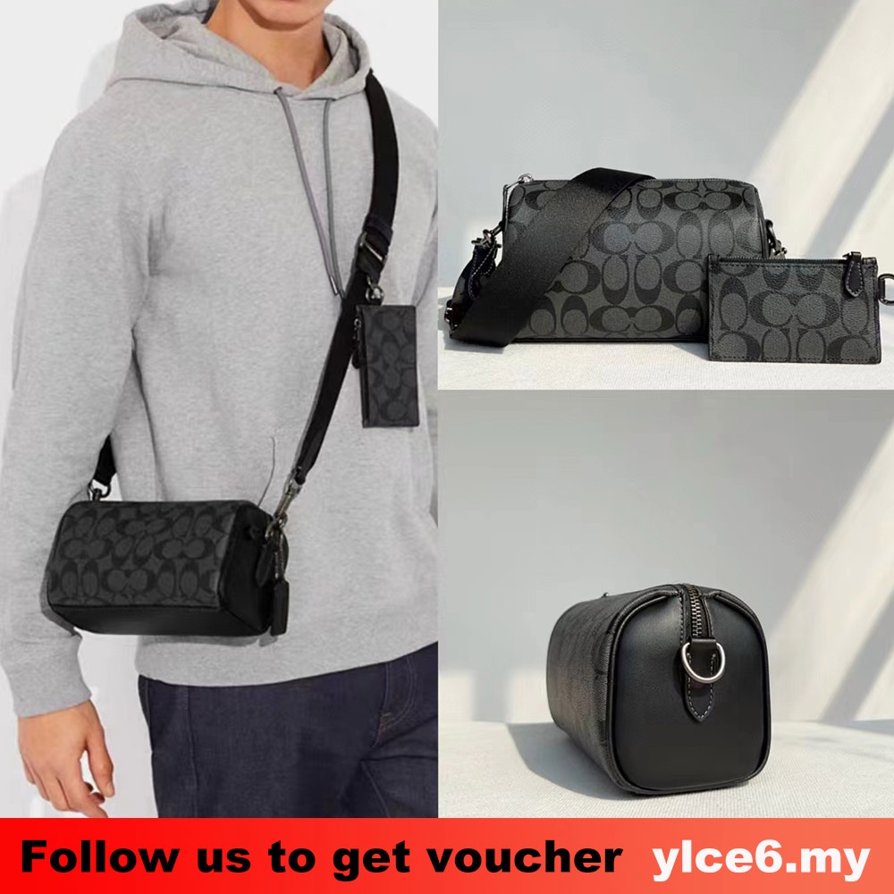 AXEL Men 2 in 1 Barrel Bag CJ674 พิมพ์คลาสสิก ผู้ชาย กระเป๋าสะพายข้าง ...