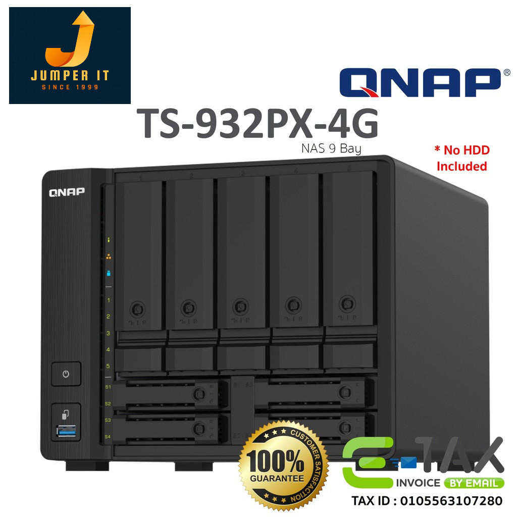 QNAP TS-932PX-4G NAS อุปกรณ์เก็บข้อมูลเครือข่าย (HDD 9-BAY WITH 10GBE SFP+ AND 2.5GBE) สินค้าแท้ ...