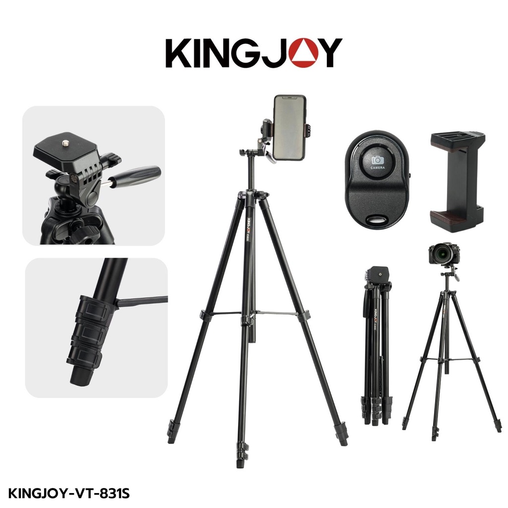 Kingjoy VT-831S tripod Professional High Quality Flip Lock Video Camera Tripod Video Equipment ...