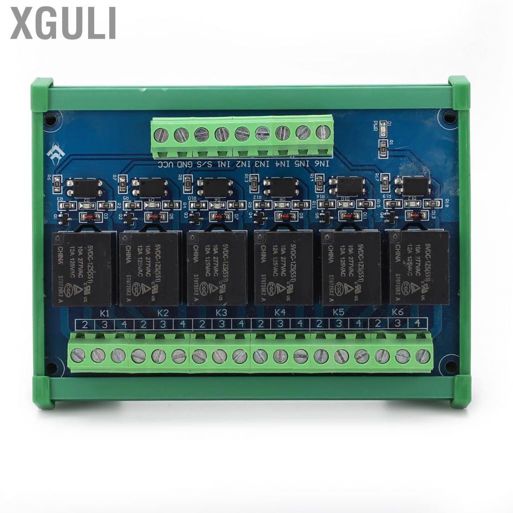 Xguli 6 Channel Optocoupler Isolation Relay Module 5V PLC Signal Amplifier Board | Shopee Thailand