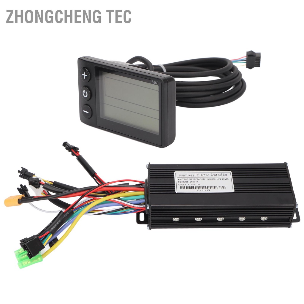 Zhongcheng Tec DC 24V 36V 48V 30A Sine Wave Controller S866 จอแสดงผลLCD ...